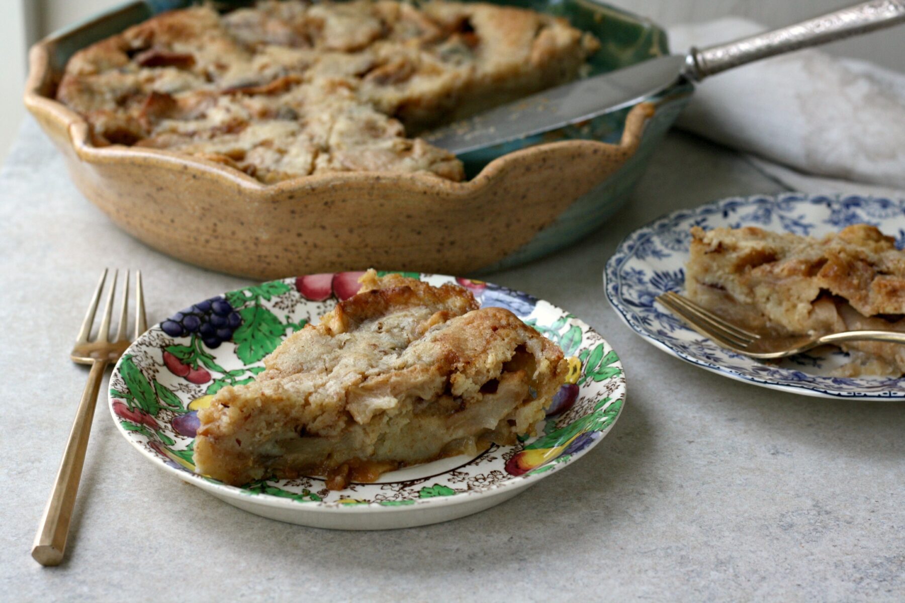 Crustless Apple Pie is the Easiest Pie - Bridget's Green Kitchen
